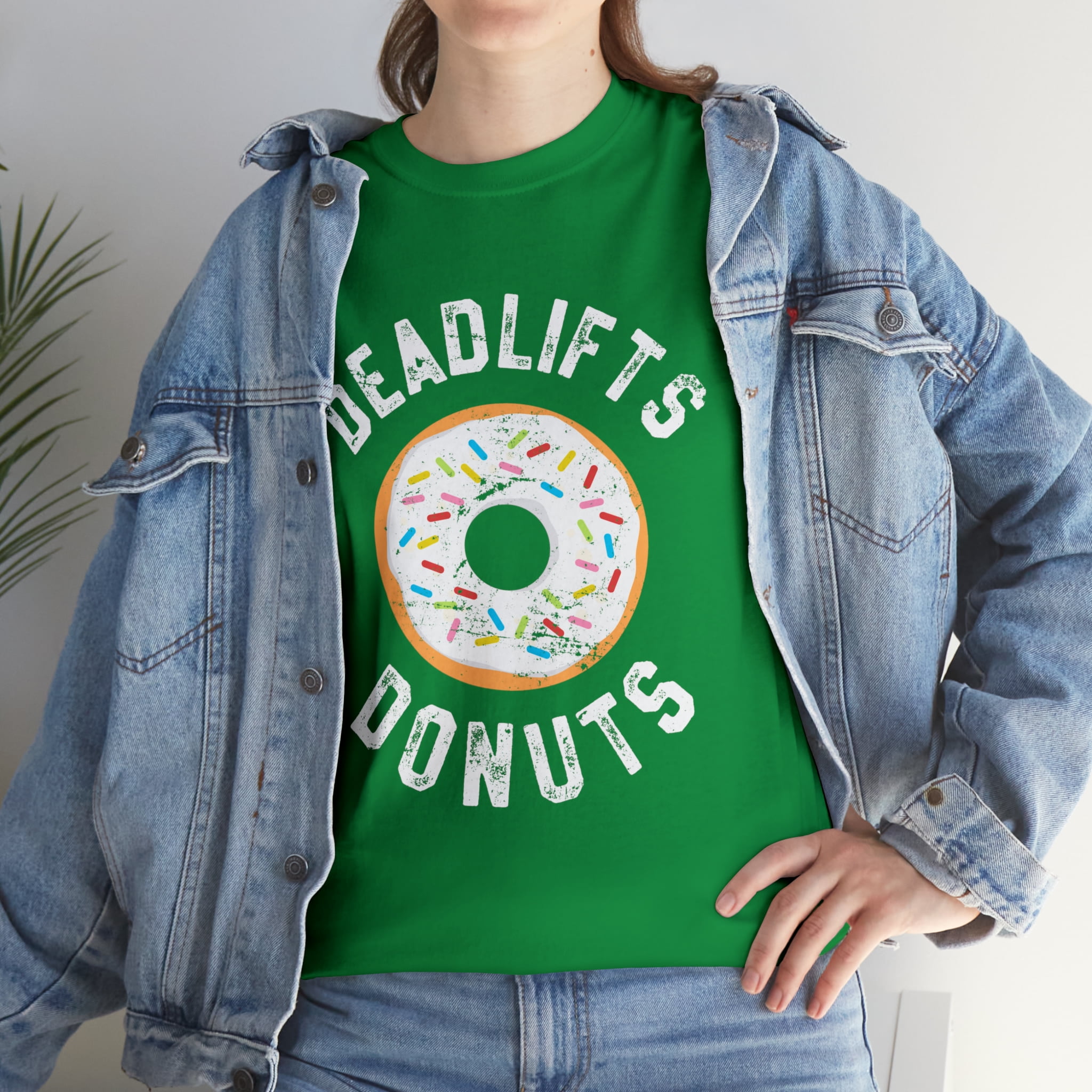 Donut Workout Deadlifts Donuts Funny Fitness T-Shirt - Walmart.com