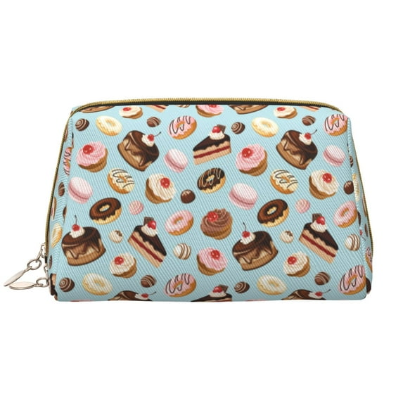 Donut cake Print Makeup Bag, Large Capacity Cosmetic Bag Portable ...