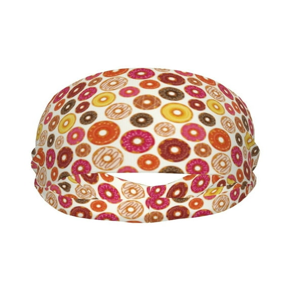 Donut pattern Sports Headbands for Men/Women Workout Headband Sweat ...