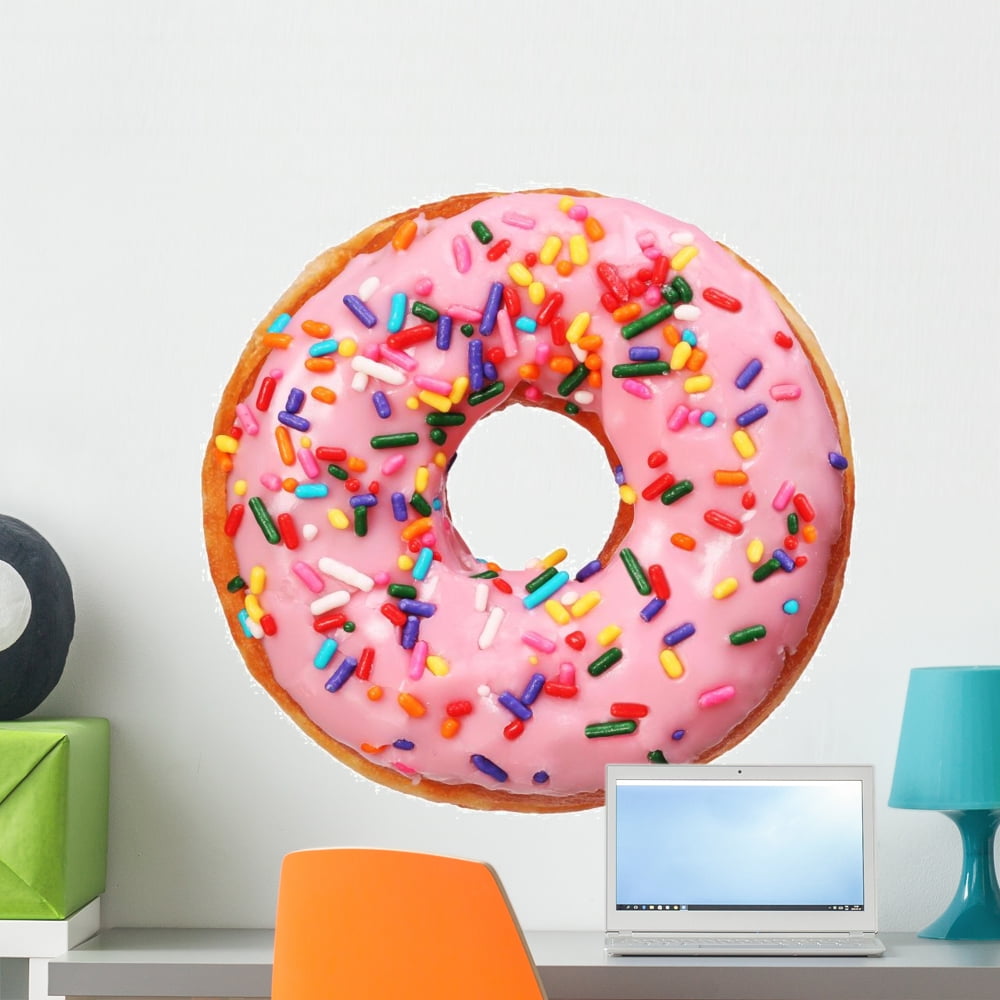 Donut with Sprinkles Wall Mural by Wallmonkeys Peel and Stick Graphic ...