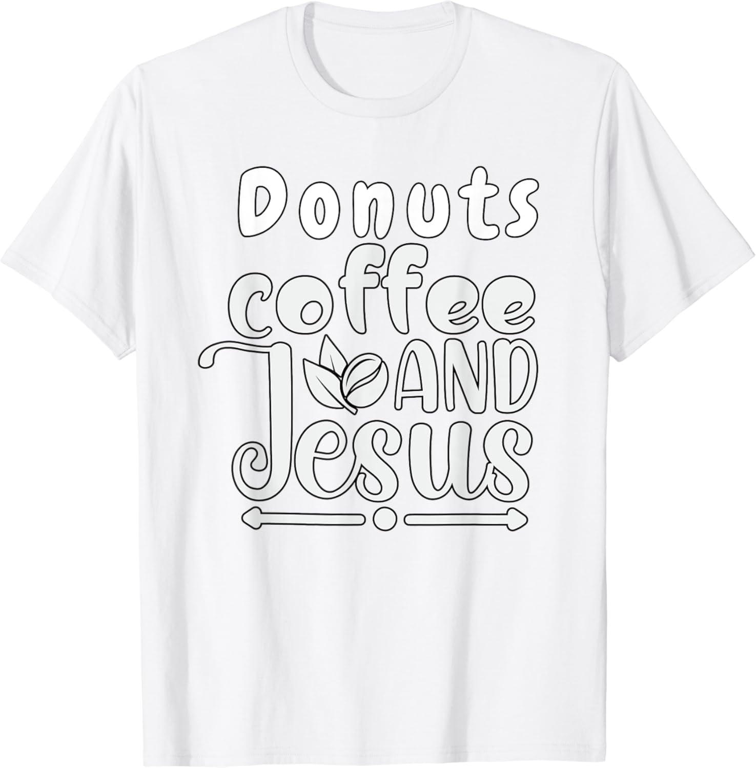 Donuts Coffee Jesus Christ Jesus Loves You John 3:16 Bible T-Shirt ...