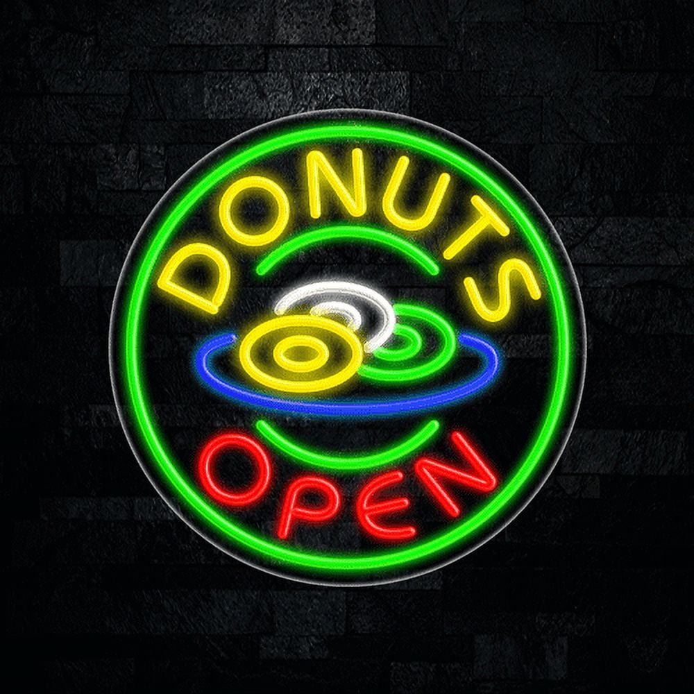 Donuts LED Neon Sign 26"L x 26"H #31139 - Walmart.com