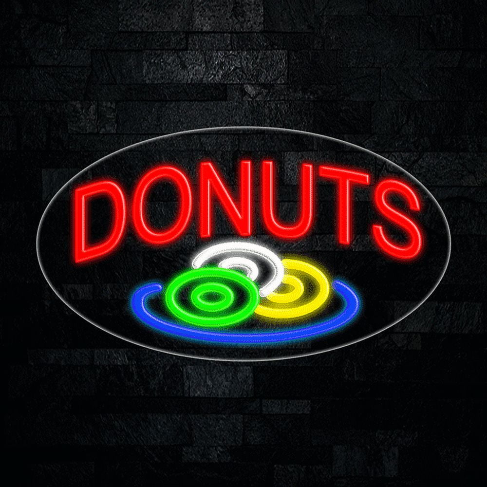 Donuts LED Neon Sign 28"L x 16"H #34036 - Walmart.com