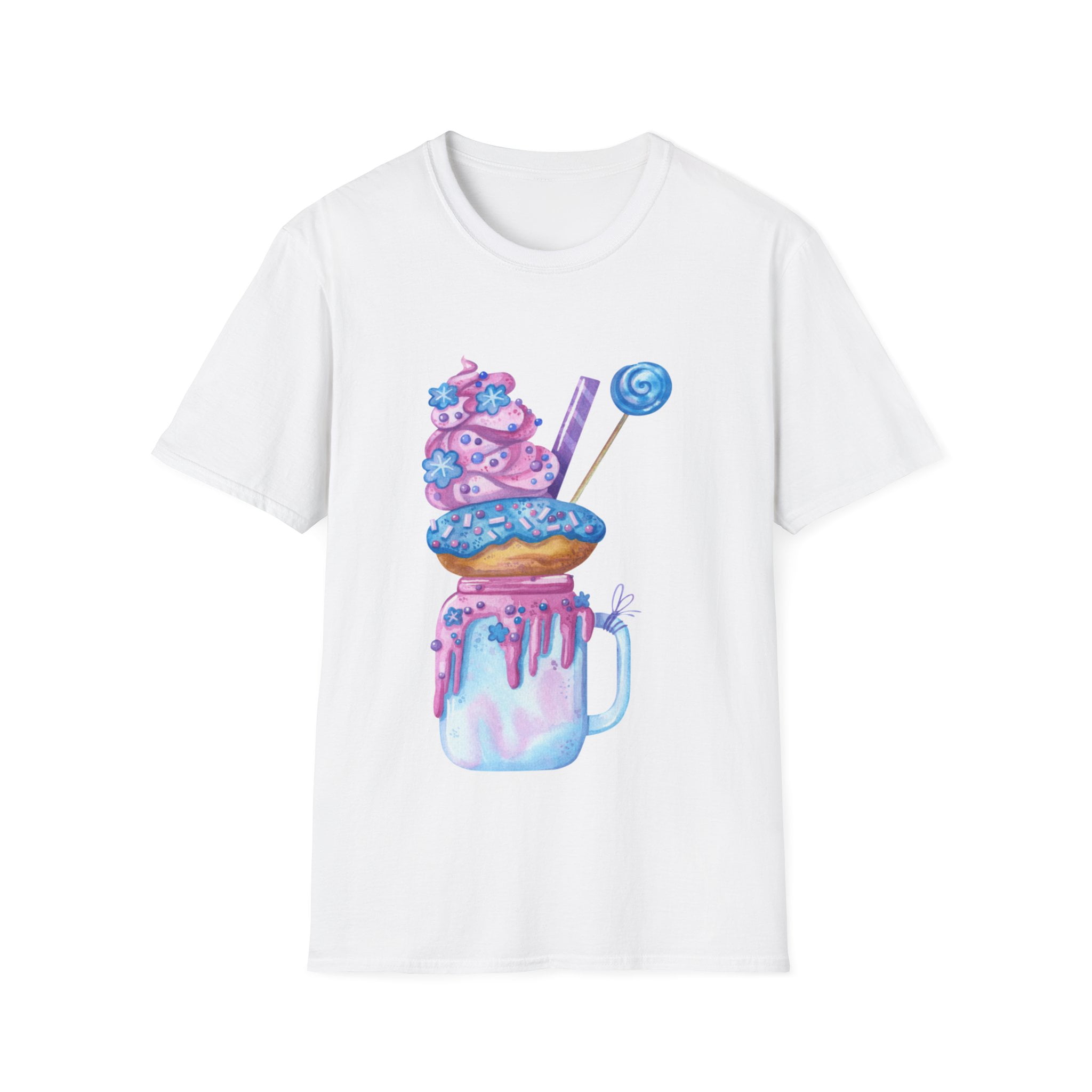 Donuts Milkshake Cotton Candy Graphic Novlety Tees - Walmart.com