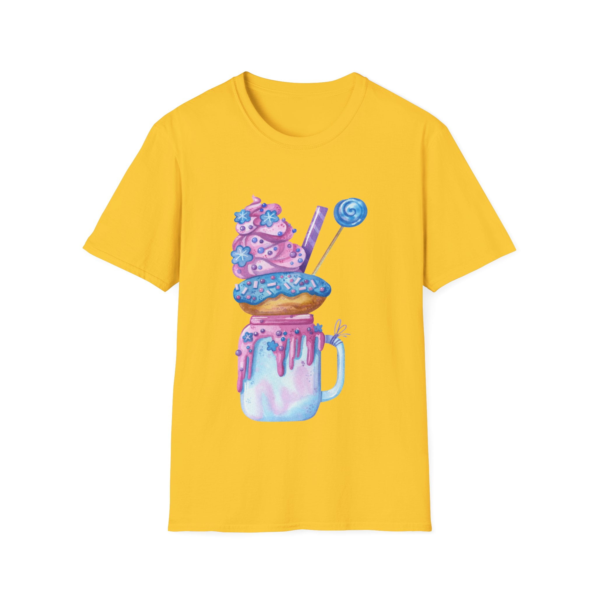 Donuts Milkshake Cotton Candy Graphic Novlety Tees - Walmart.com
