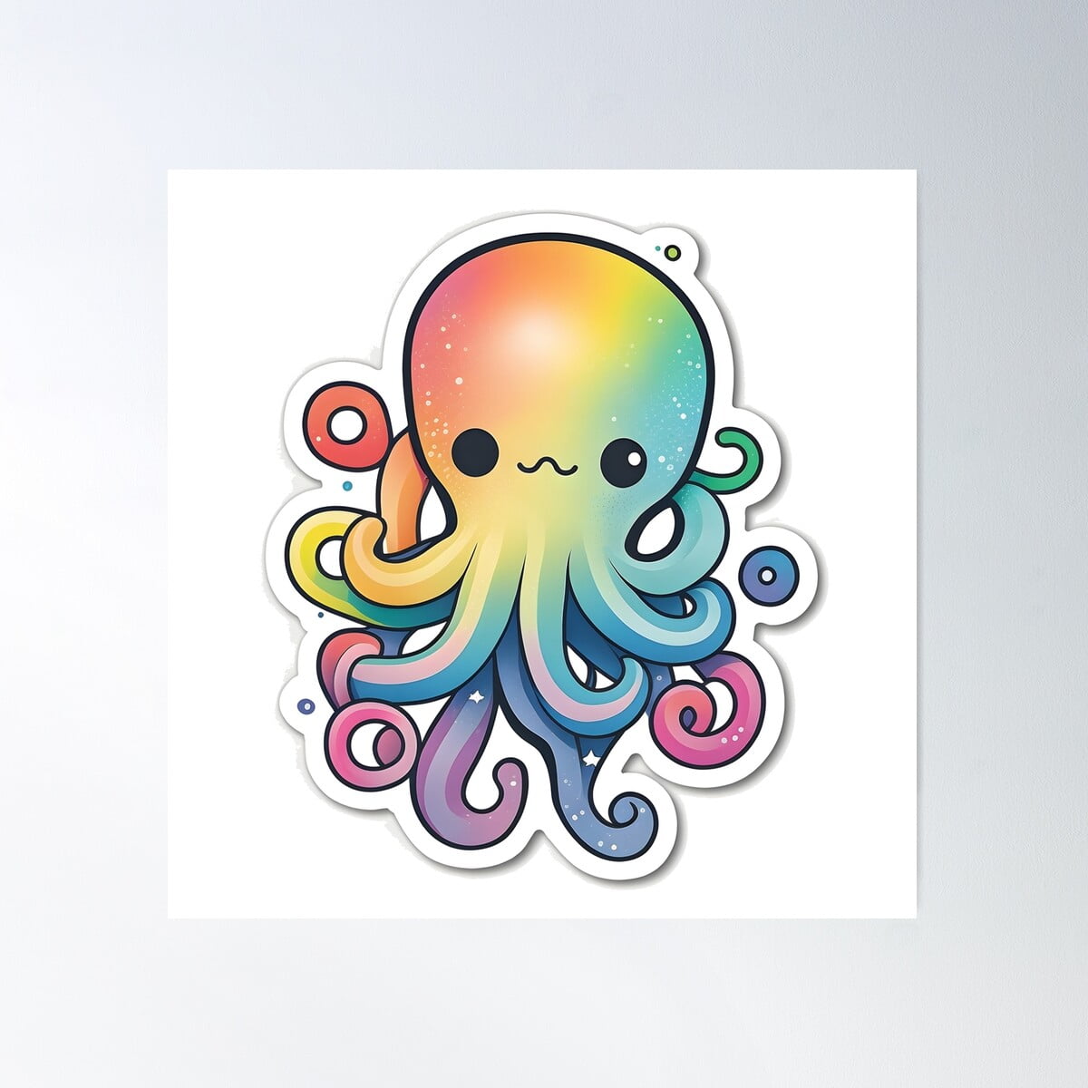 Donuts The Octopus - Kawaii Emoji Sticker Art Kawaii Art, Laptop ...