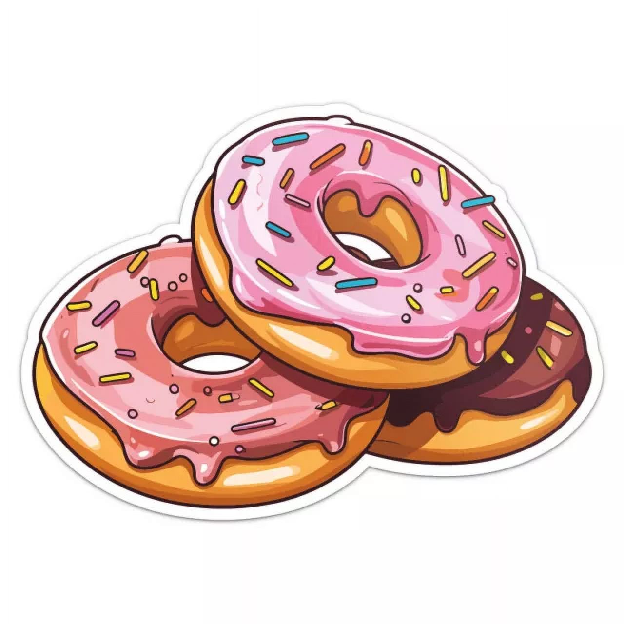 Donuts Sticker Phone Decal Water Bottle Stickers Car Decals, Laptop ...