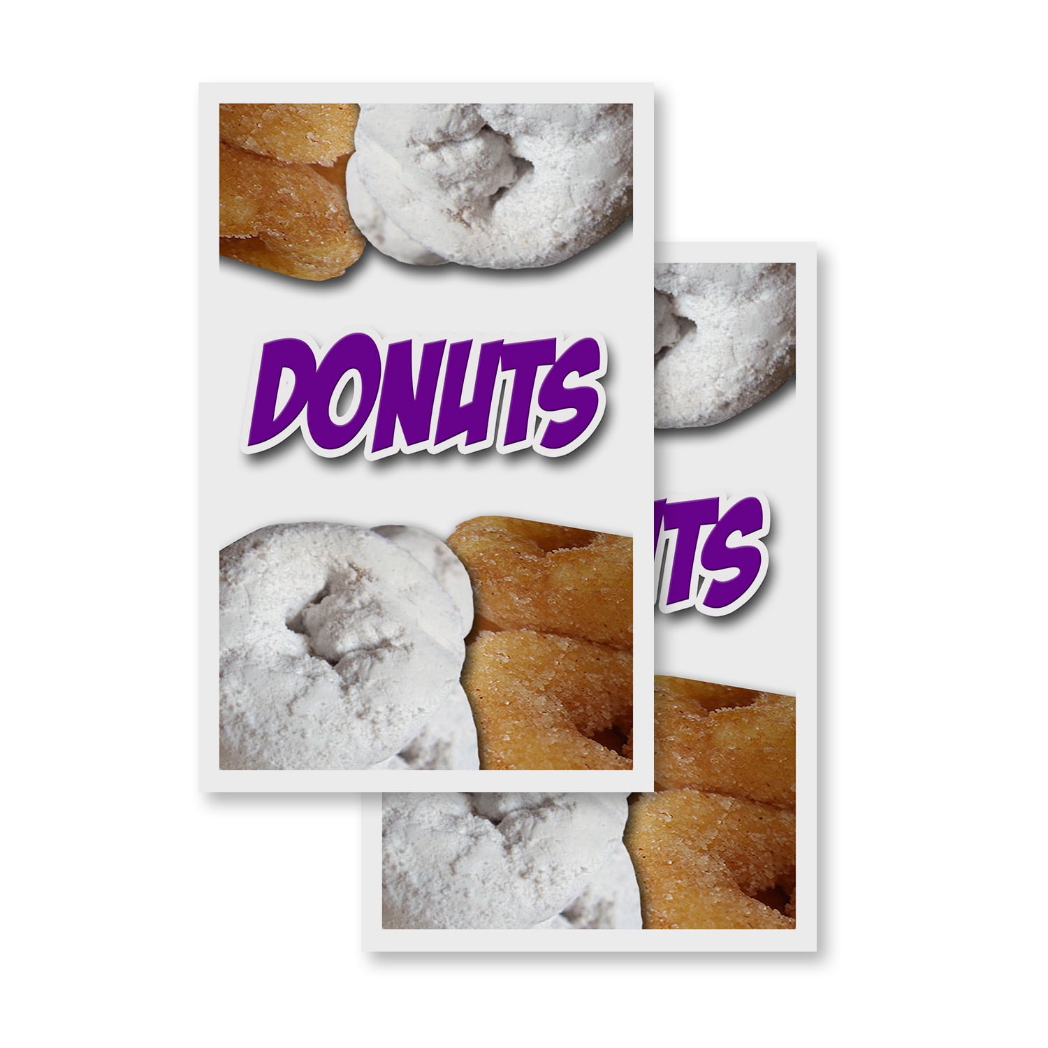Donuts1 (2-PACK) 24" x 36" Vinyl Decals | Sign Insert Peel & Stick ...