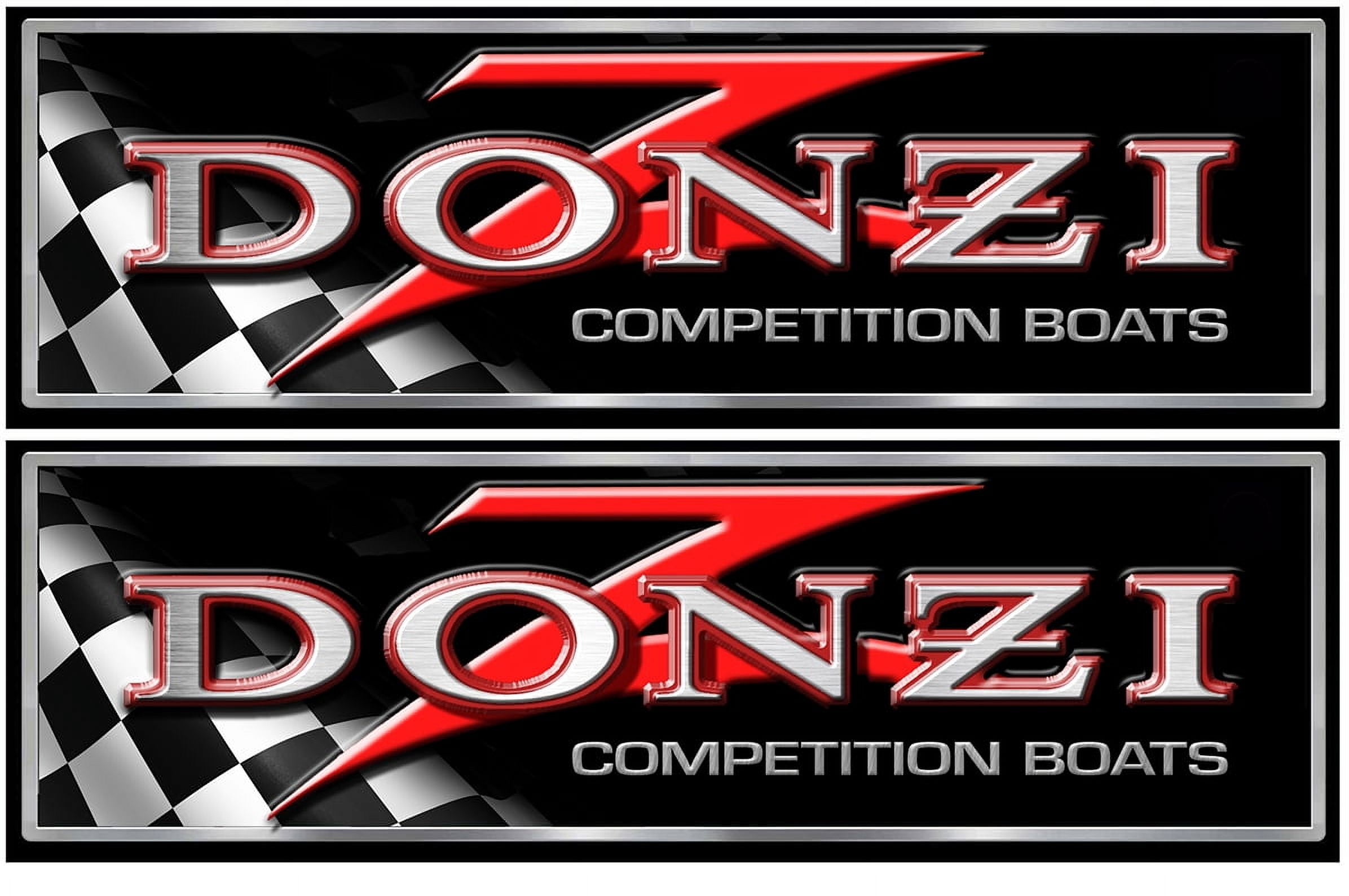 Donzi Two Designer Classic Decals 10x3.5 inches each - Walmart.com