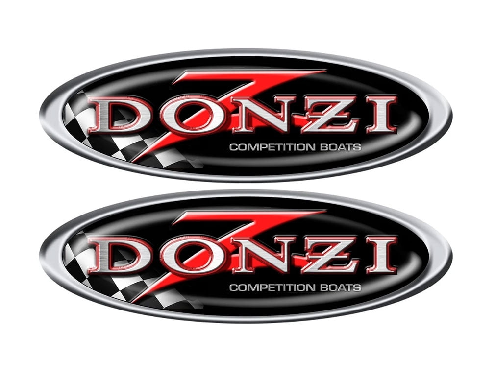 Donzi Two Oval Designer Decals 10x3.5 inches each - Walmart.com