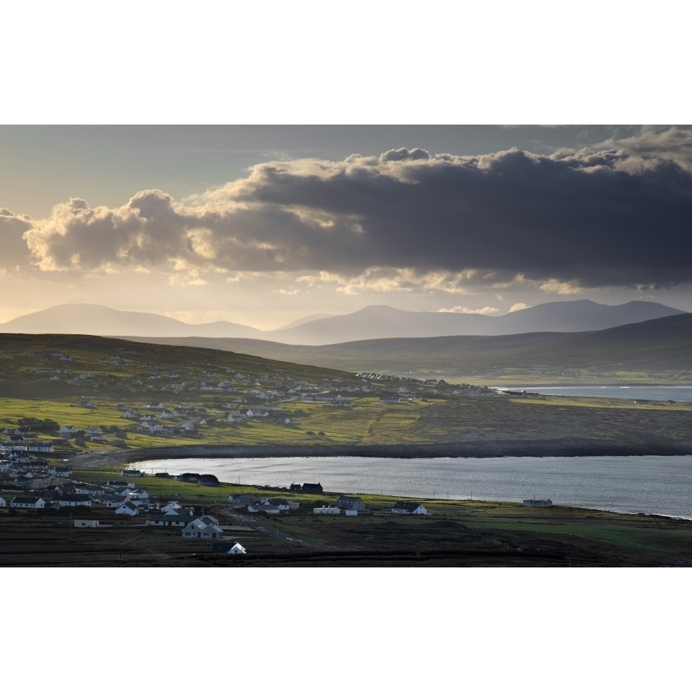 Dooagh Achill Island Co Mayo Ireland; Morning Light Over A Village ...