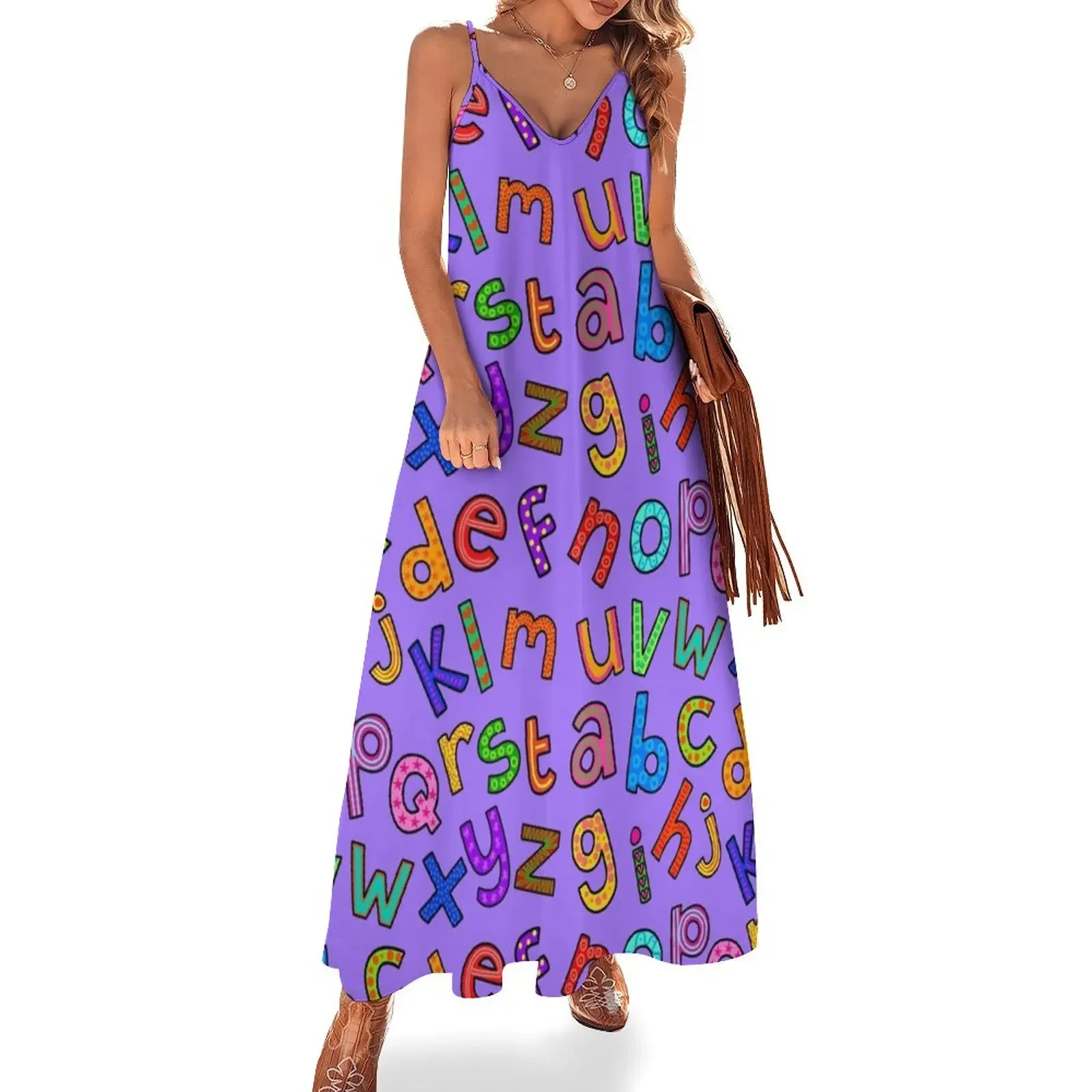 Doodle Alphabet Letters Sleeveless Dress luxury dress Party dresses for ...