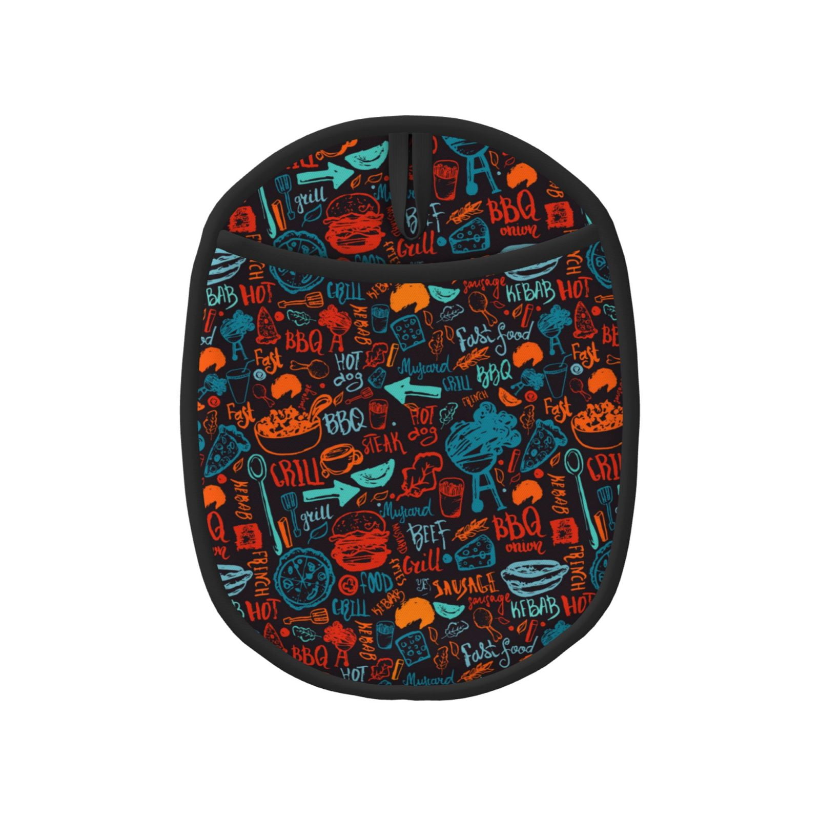 Doodle Barbeque Pot Holders for Kitchen - Heat Resistant Oven Mitts Hot ...