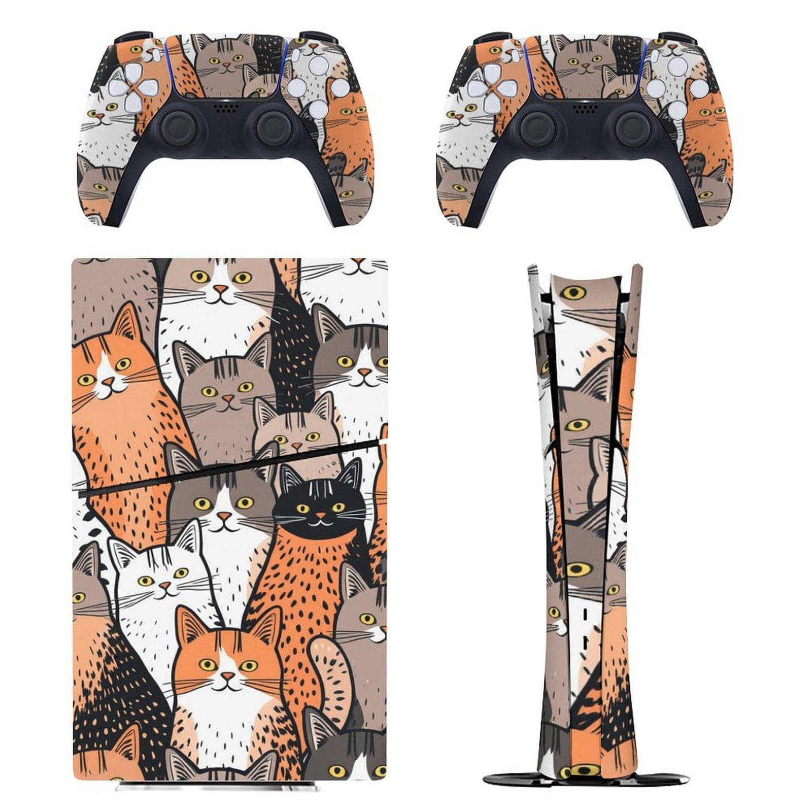 Doodle Cat Console Skin Bundle for PS5 Pro Slim Disc & Digital / PS4 ...