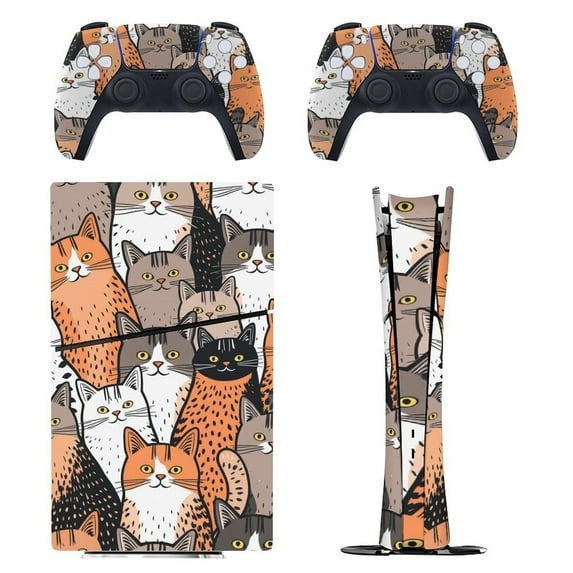 Doodle Cat Console Skin Bundle for PS5 Pro Slim Disc & Digital / PS4 ...