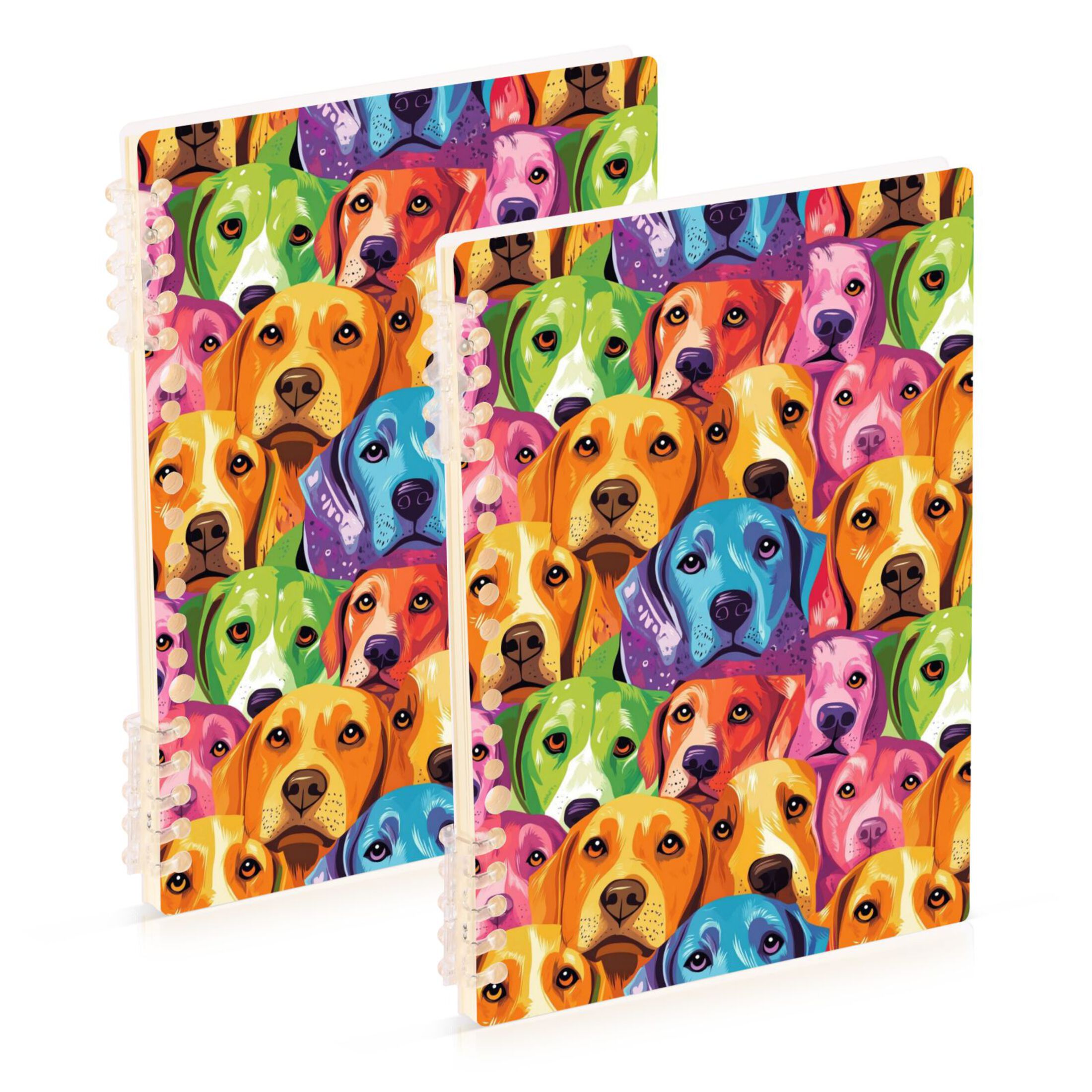Doodle Dog Paper Pattern Lined Spiral Journal Notebook 60 Pages A5 ...