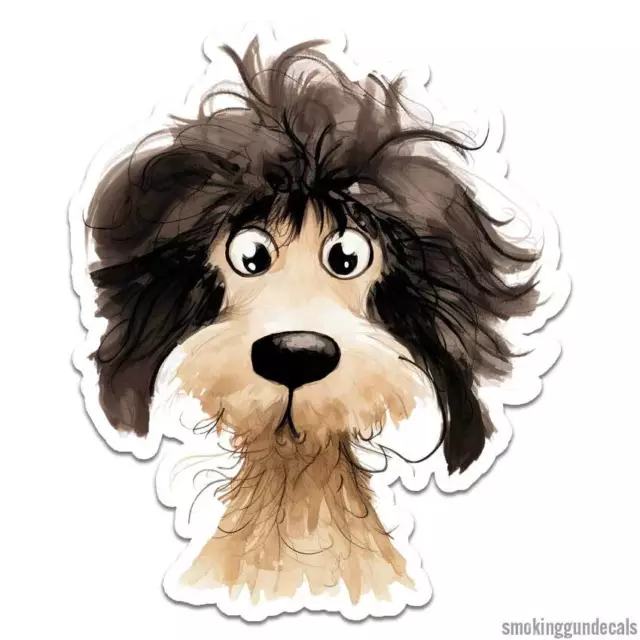 Doodle Dog Puppy Sticker Indoor Outdoor Phone Decal Water Bottle ...