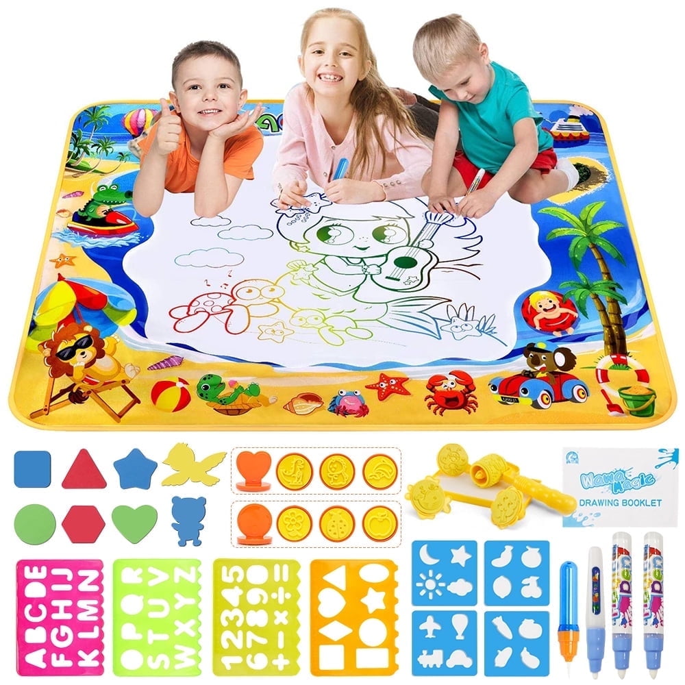 Doodle Drawing Mat 40 x 32 inch Large Aqua Magic Water Drawing Mat Toy ...