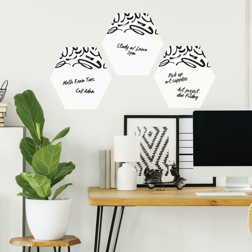 Doodle Dry Erase Hexagon Peel and Stick Wall Decals - Walmart.com