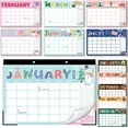 Doodle Large Desk Calendar 2025-2026 - 2025 Desk Calendar Large, Desk ...