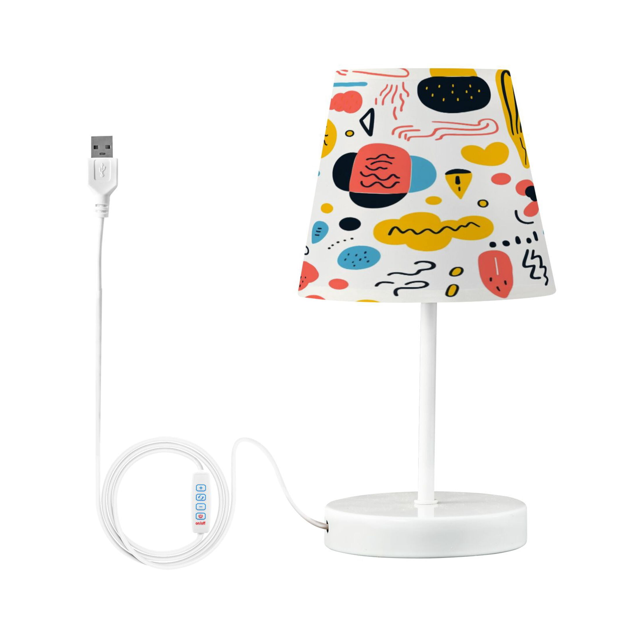 Doodle Lines Graffiti Desk Lamp LED Table Nightstand Lamps with 3 Color ...