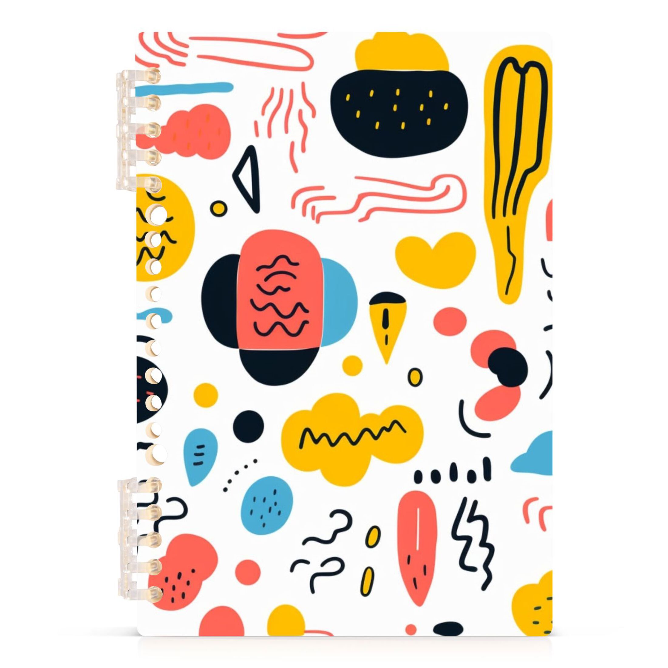 Doodle Lines Graffiti Spiral Notebooks 60 Sheets 120 Pages A5 Journal ...