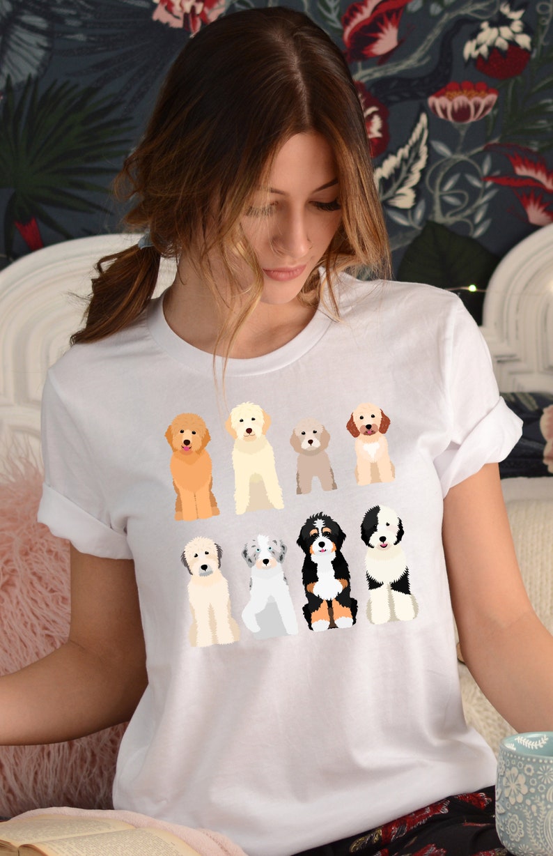 Doodle Poodle Dog Theme Shirt, Dog Shirt, Cottage Core, Dog Gift ...