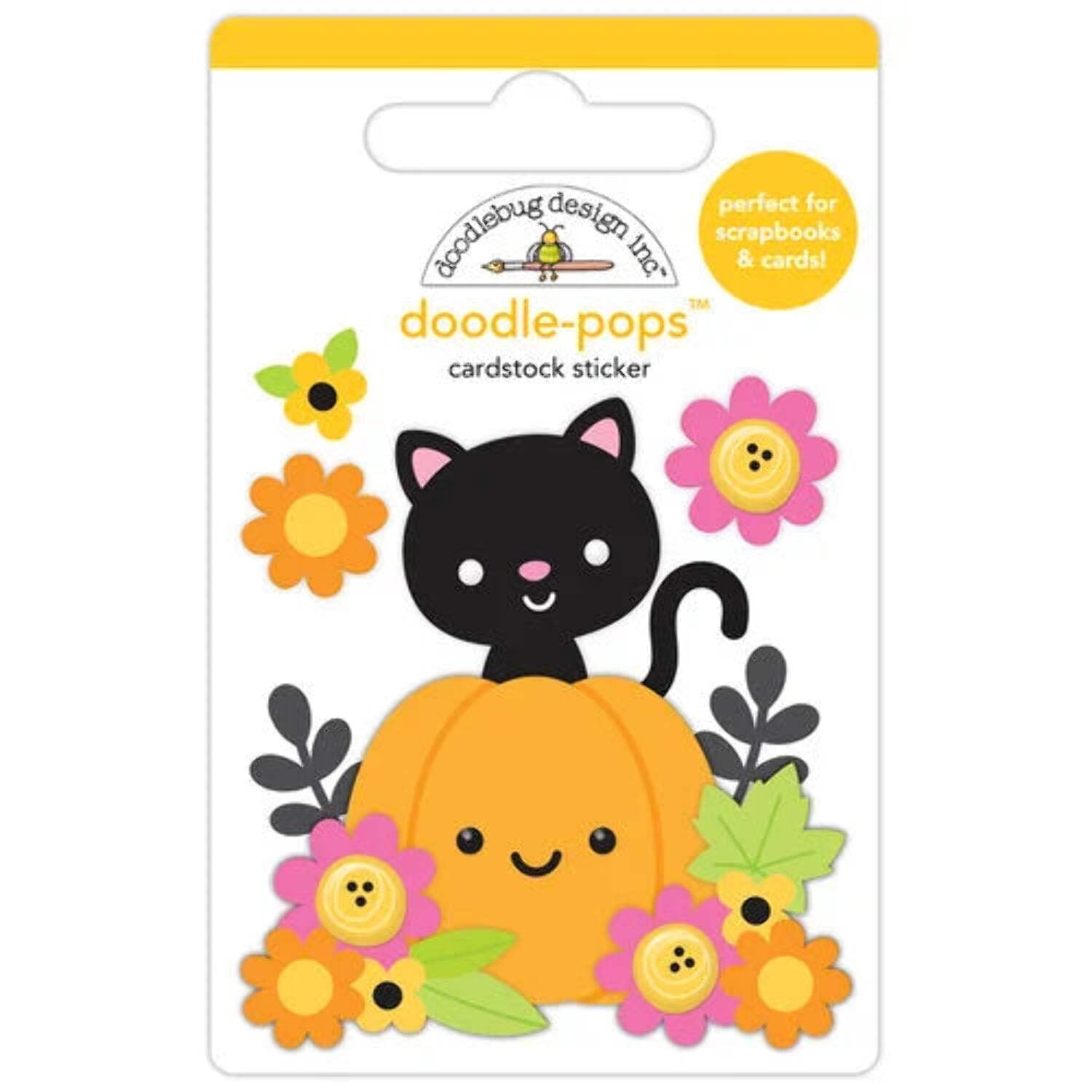 Doodle-Pops - 3D Cardstock Sticker - Pumpkin Patch - Walmart.com