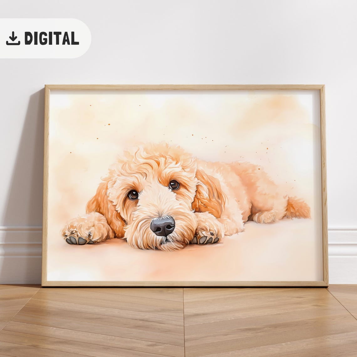 Doodle Poster, Poster Goldendoodle, Labradoodle Dog Wall Art, Cozy Home ...