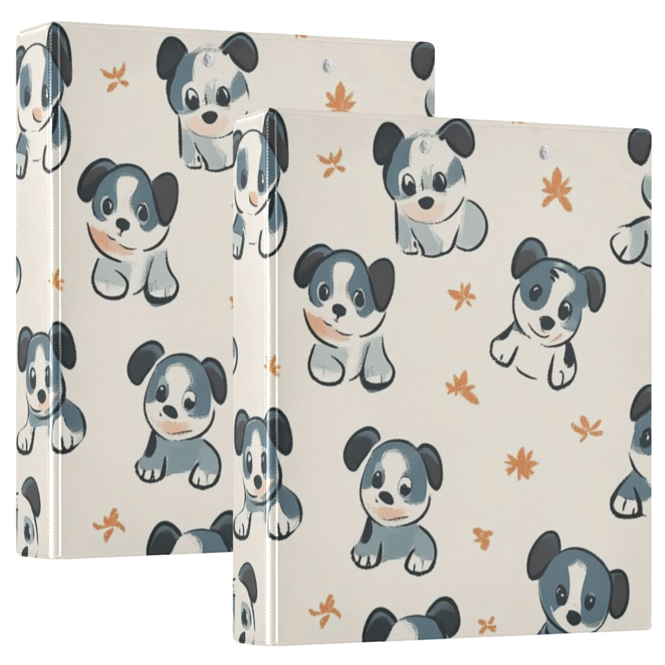 Doodle Puppys 3 Ring Binders 1.5 inch Hardcover File Folders with ...