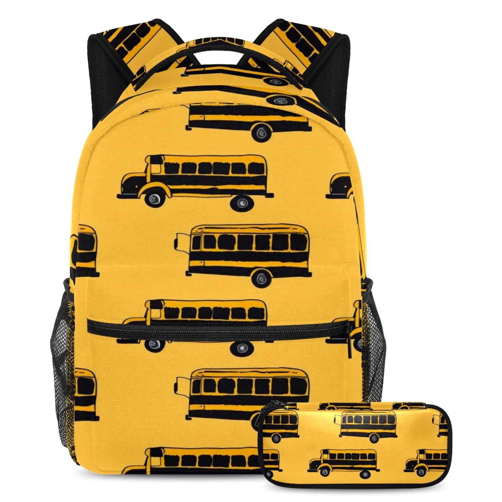 Doodle School Bus School Bag Set for Teen Girls Boys Kids, Student ...