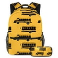 Doodle School Bus School Bag Set for Teen Girls Boys Kids, Student ...