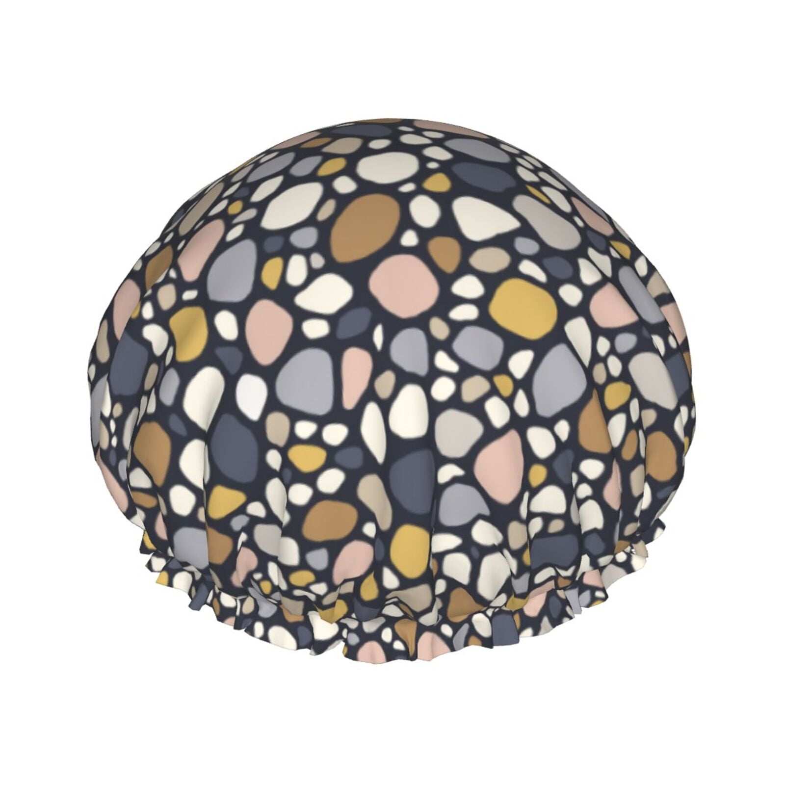 Doodle Sea Pebbles Shower Cap, Reusable Bath Hair Hat for all Hair ...