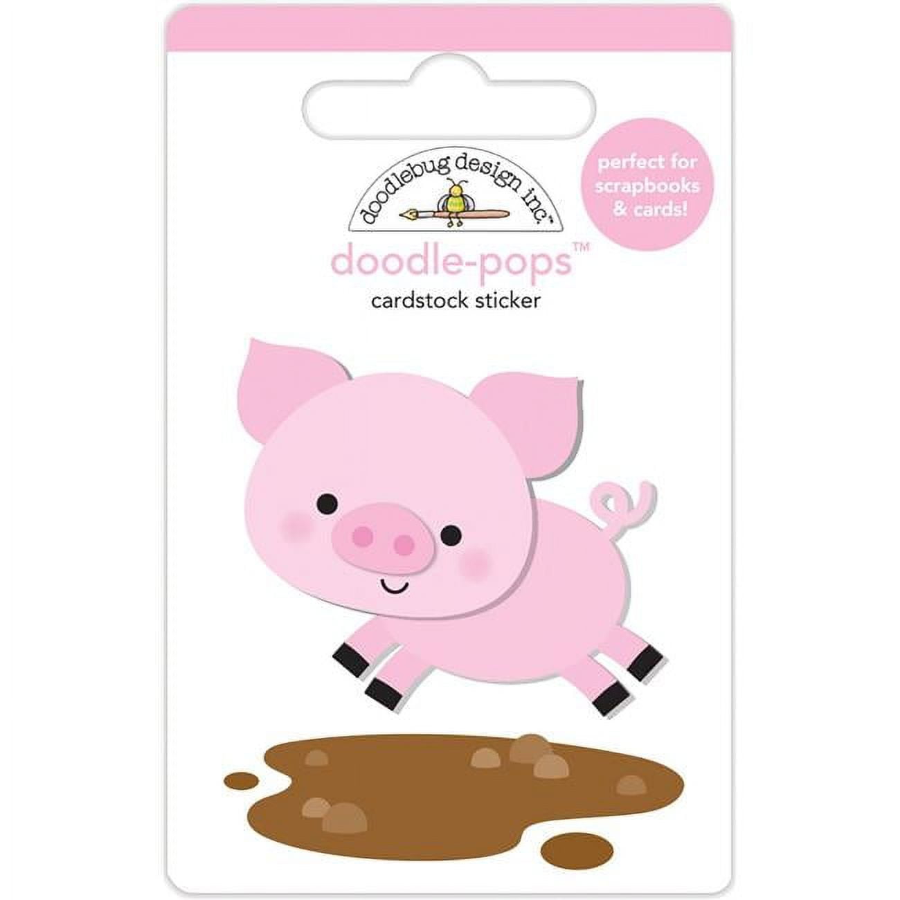Doodlebug Doodle-Pops 3D Stickers-Piggy - Walmart.com