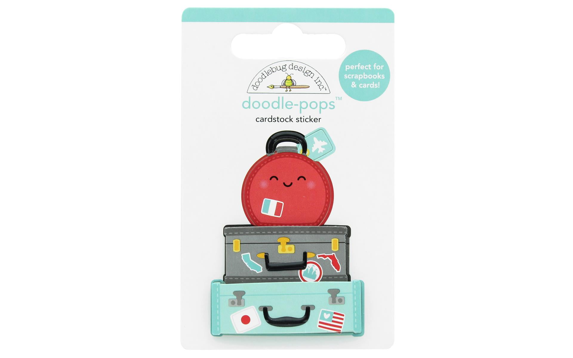 Doodlebug Doodle-Pops 3D Stickers-Get Packin' - Walmart.com