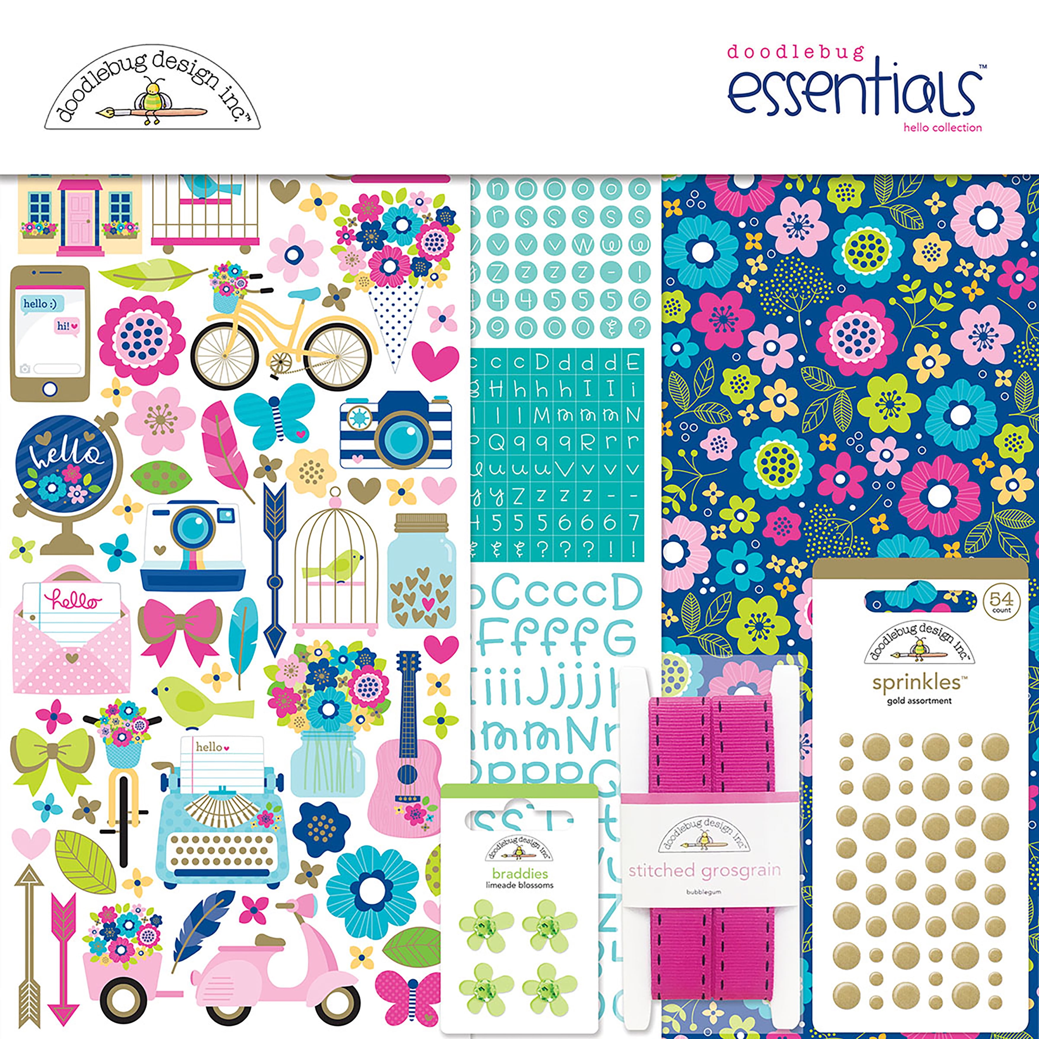 Doodlebug Essentials Page Kit 12"X12"-Hello - Walmart.com