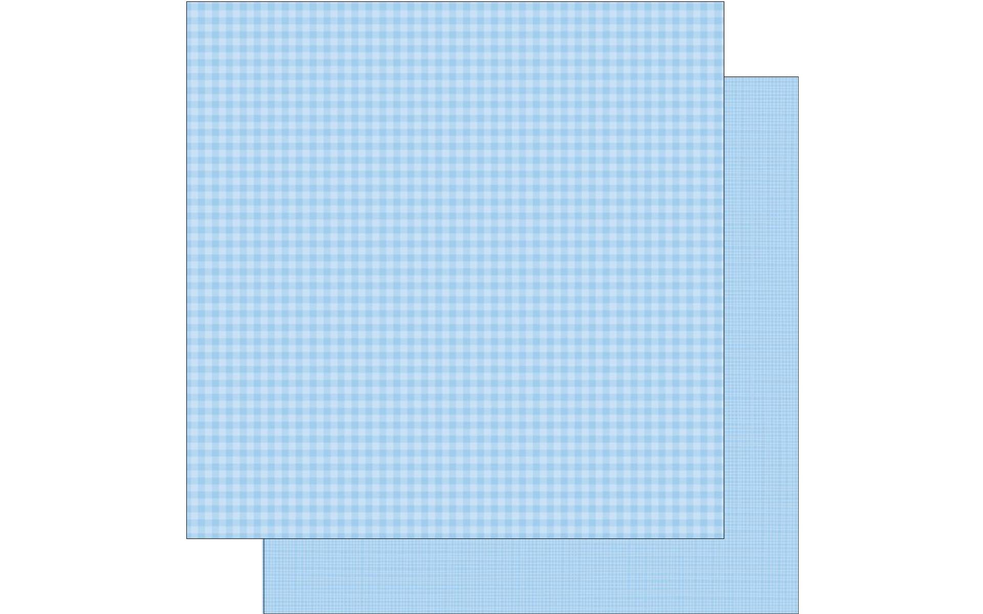 Doodlebug Paper 12x12 Gingham Linen Bubble Blue (pack of 25) - Walmart.com