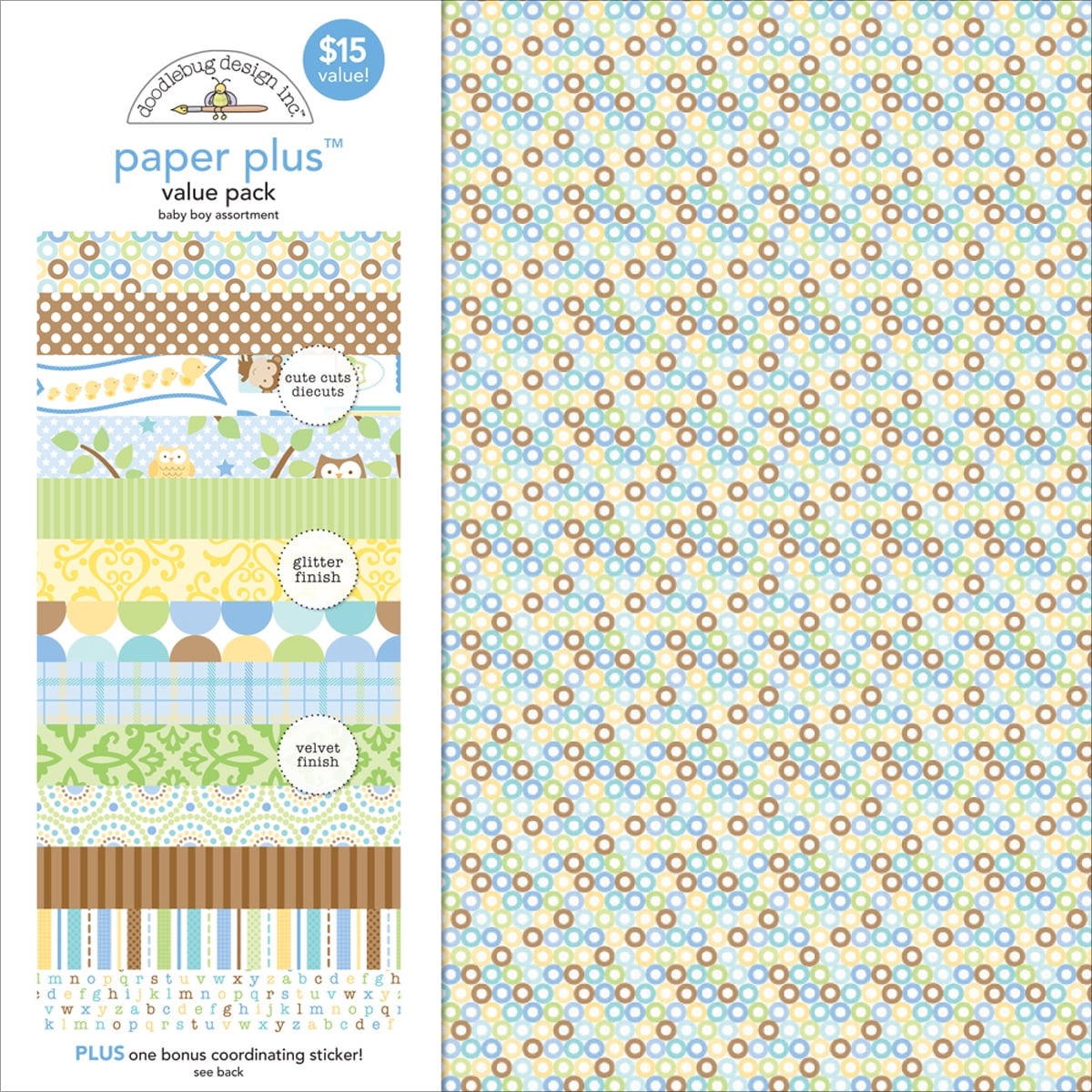 Doodlebug Paper Plus Value Pack 12"X12"-Baby Boy - Walmart.com