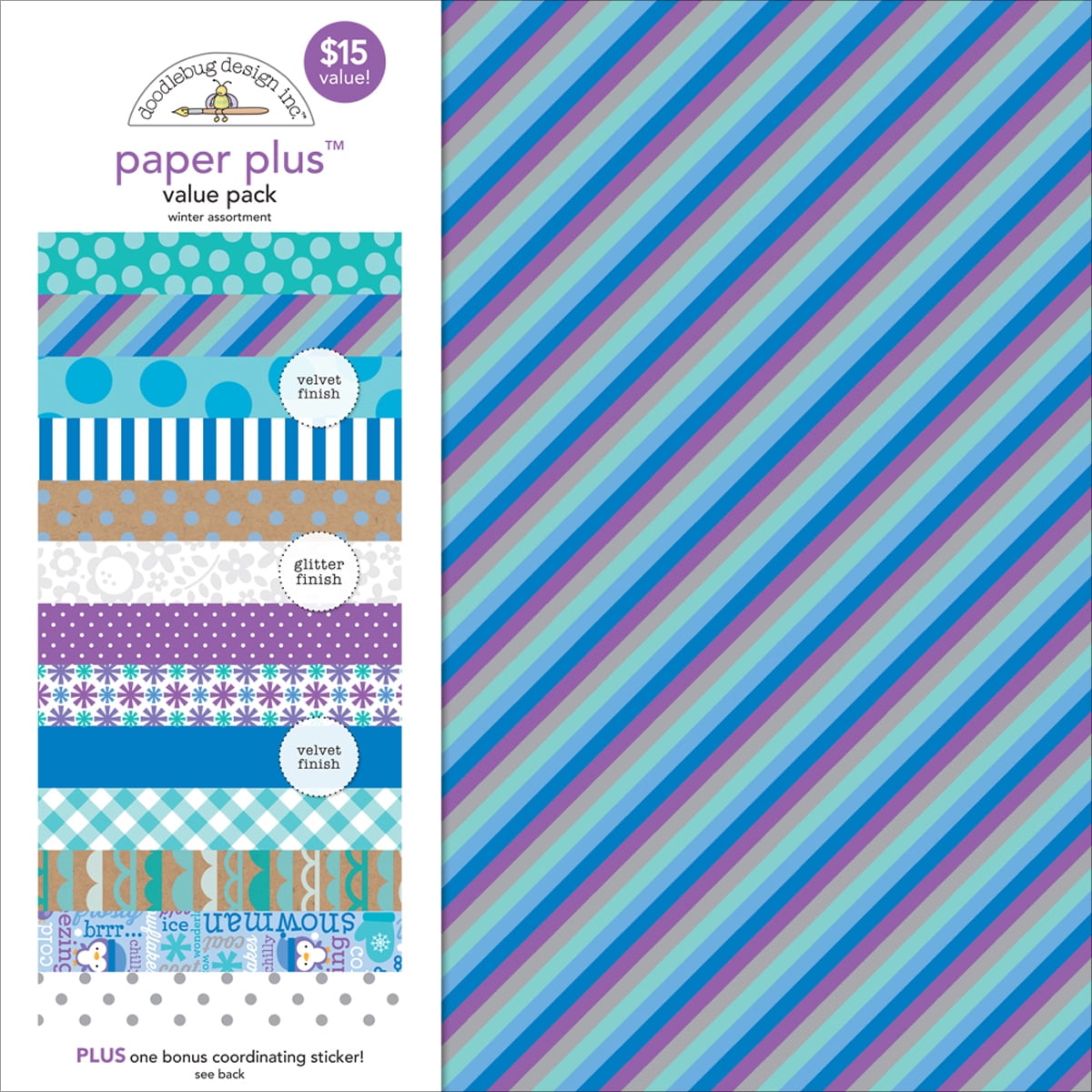 Doodlebug Paper Plus Value Pack 12"X12"-Winter - Walmart.com