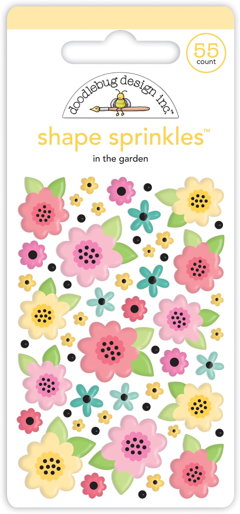 Doodlebug Sprinkles Adhesive Enamel Shapes-In The Garden - Walmart.com
