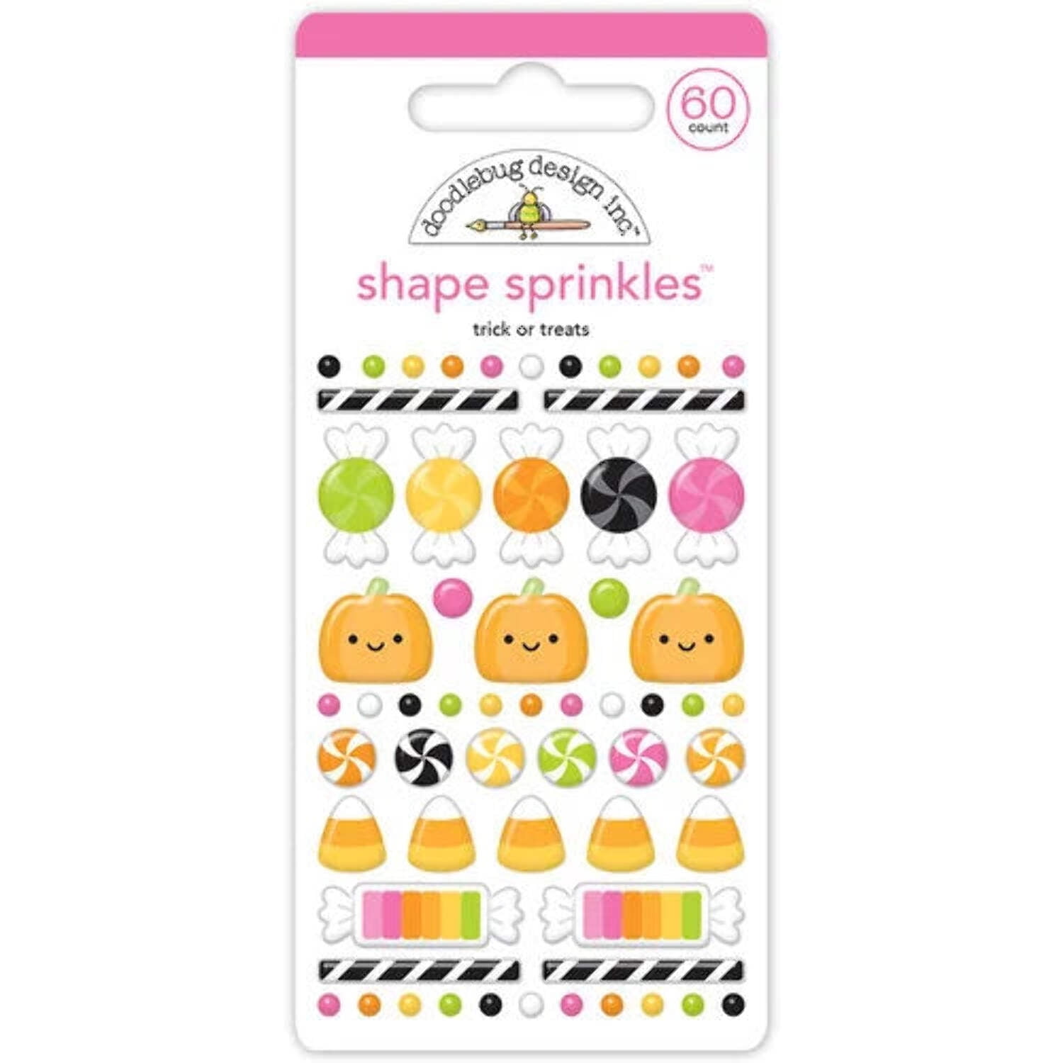 Doodlebug Sprinkles Adhesive Enamel Shapes -Trick Or Treats, Hey Pumpkin - Walmart.com