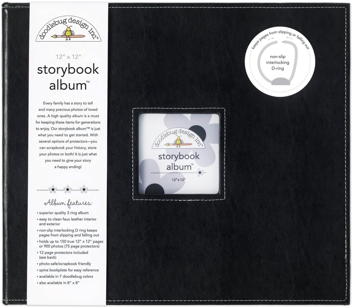 Doodlebug Storybook Album 12"X12" Beetle Black - Walmart.com