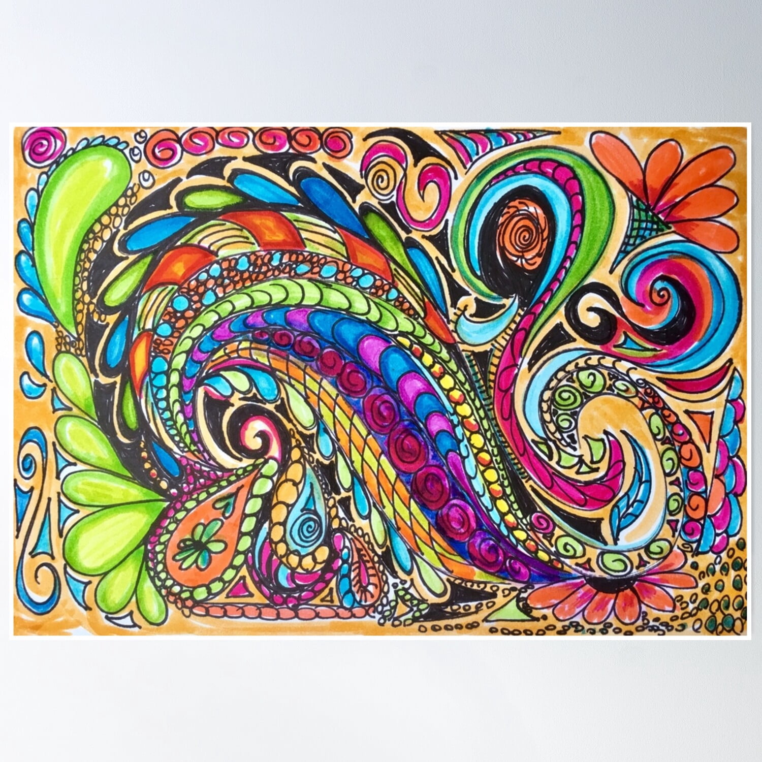 Doodlie Dew Poster Wall Art, Modern Wall Decor, 24x36 UNFRAMED ...