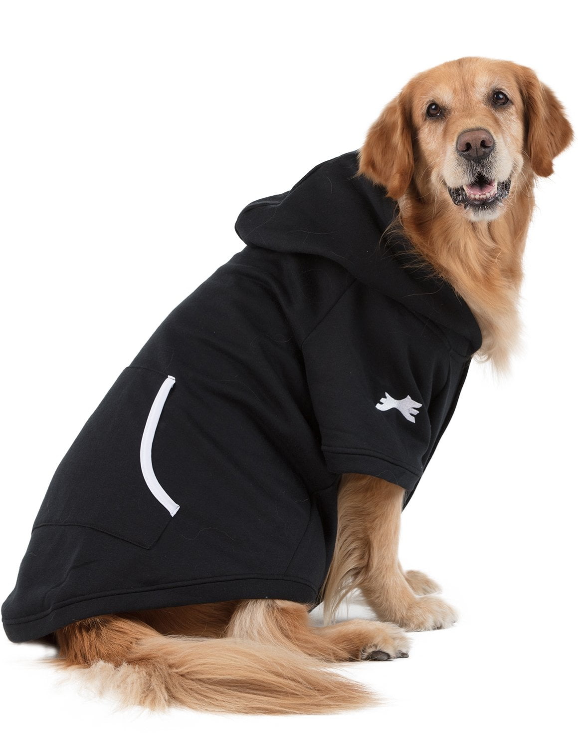 Doogie Joggies - Black and White Pet Hoodie - Pet - Medium (Fits Up to ...