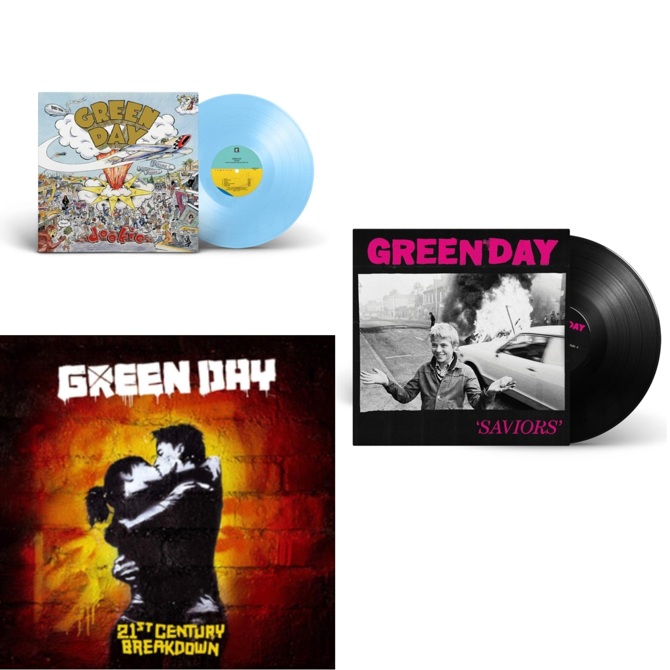 Dookie (X) (Baby Blue LP Vinyl) & 21St Century Breakdown & Saviors ...