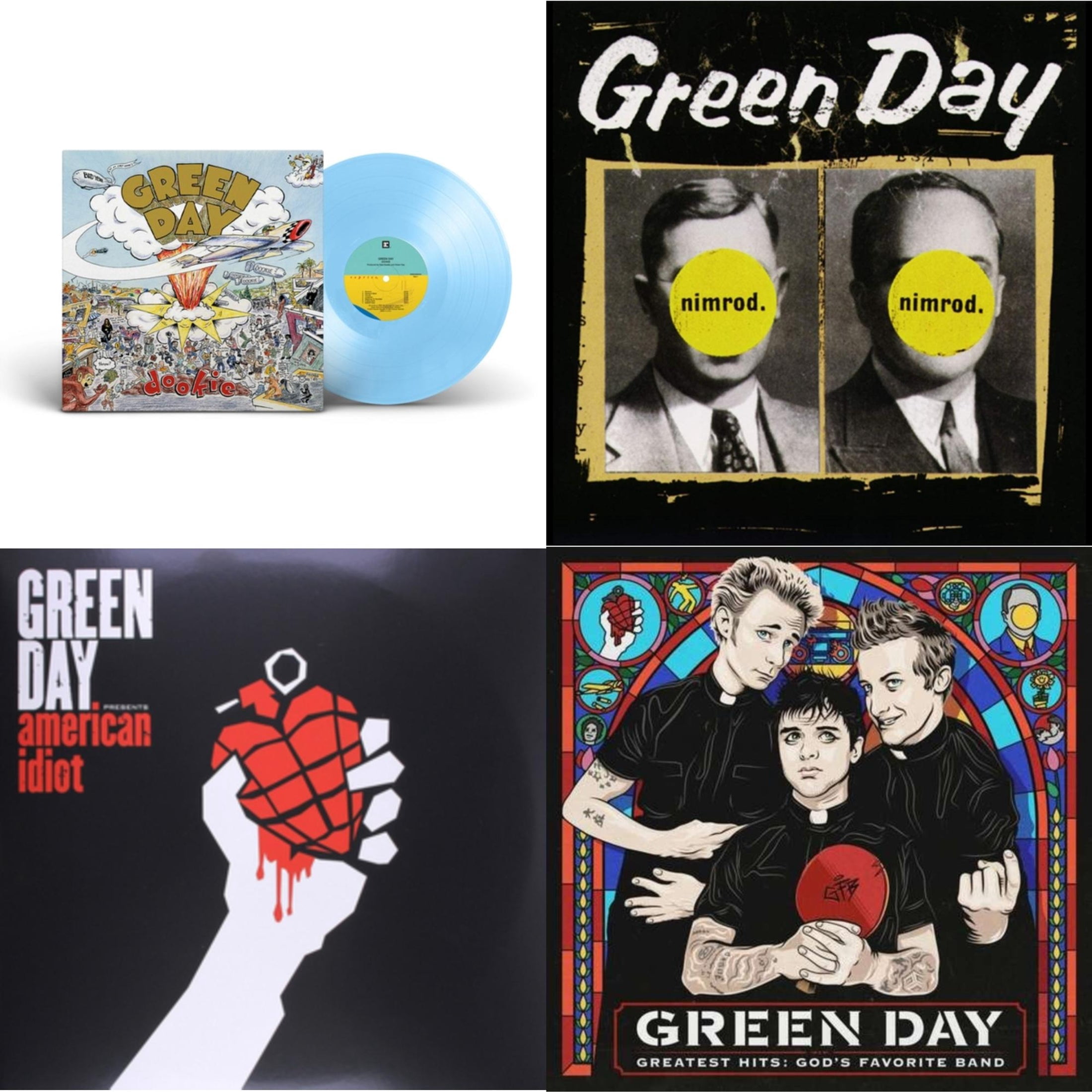 Dookie (X) (Baby Blue LP Vinyl) & Nimrod & American Idiot & Greatest ...