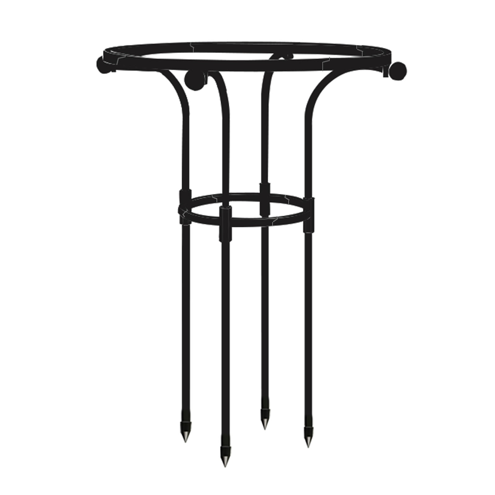 Doolland Garden Trellis 65cm x 20cm Black Plastic Round Trellis ...