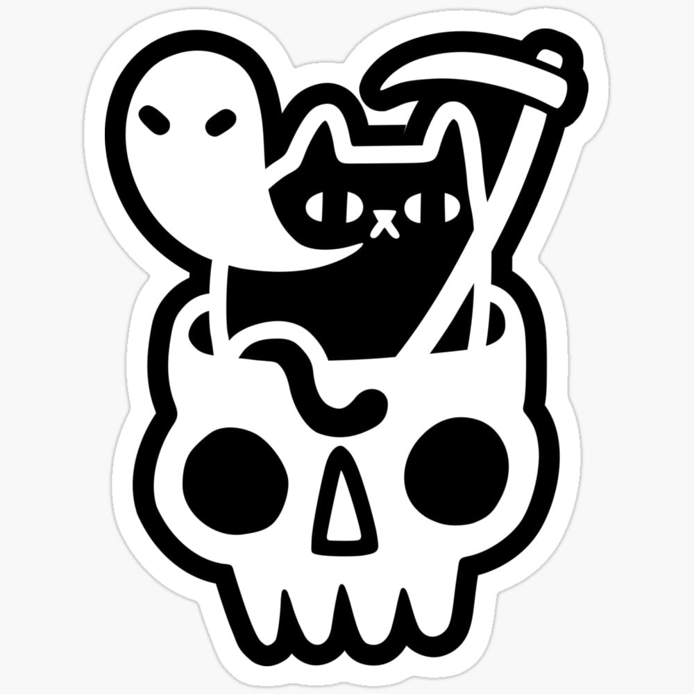 Doom Cat Sticker Phone Decal Water Bottle Stickers Car Decals, Laptop ...