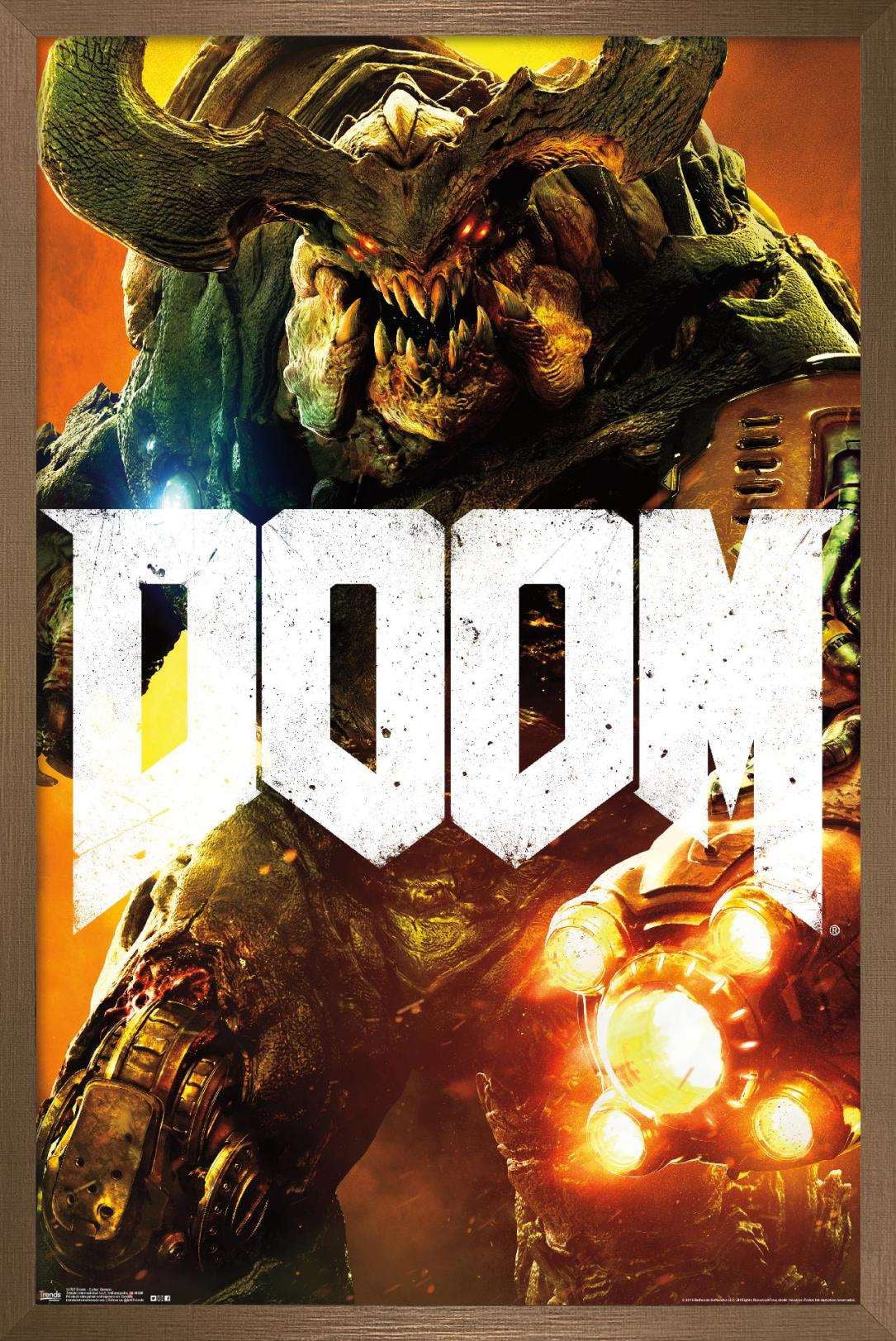 Doom - Cyber Demon Wall Poster, 22.375" x 34" Framed - Walmart.com
