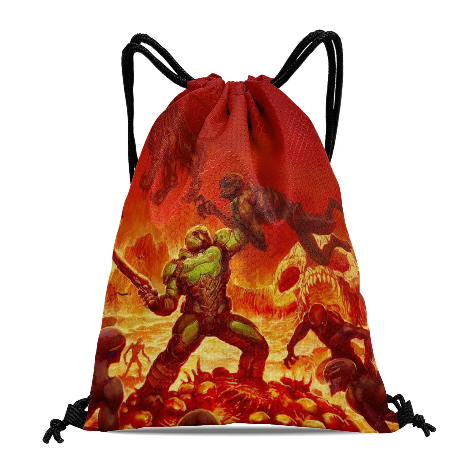 Doom Eternal Drawstring Sack:Ideal for fitness, hiking, swimming ...